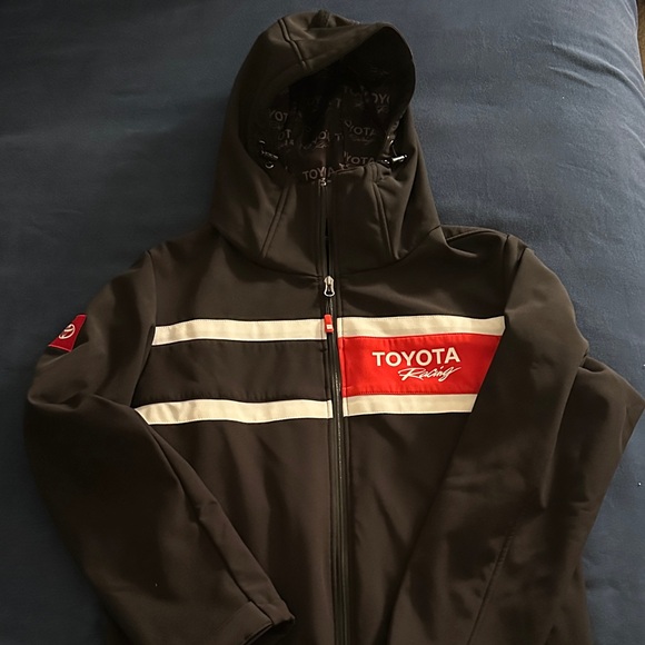 Toyota | Jackets & Coats | Toyota Racing Black Jacket With Red Accents ...